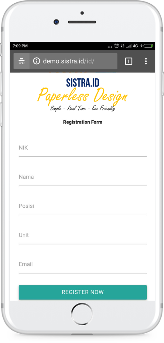 Sewa Sistem Registrasi Barcode PAPERLESS DESIGN 0812-9615-1115